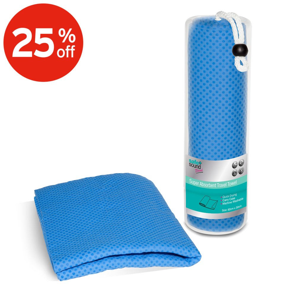SUPER ABSORBANT TRAVEL TOWEL | Murrays Health & Beauty (Paul Murray Plc ...